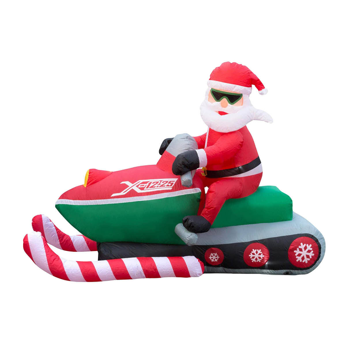 Christmas By Sas 3.65m Santa & Jet Ski Built-In Blower Bright LED Ligh ...